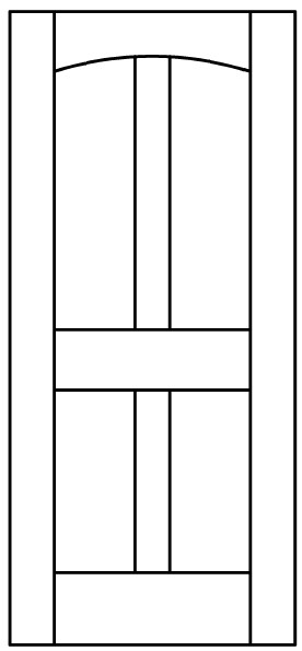 Exterior - 4 Panel Flat Arch - Woodport Doors