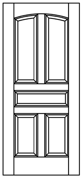 Exterior - 5 Panel Raised Arch - Woodport Doors